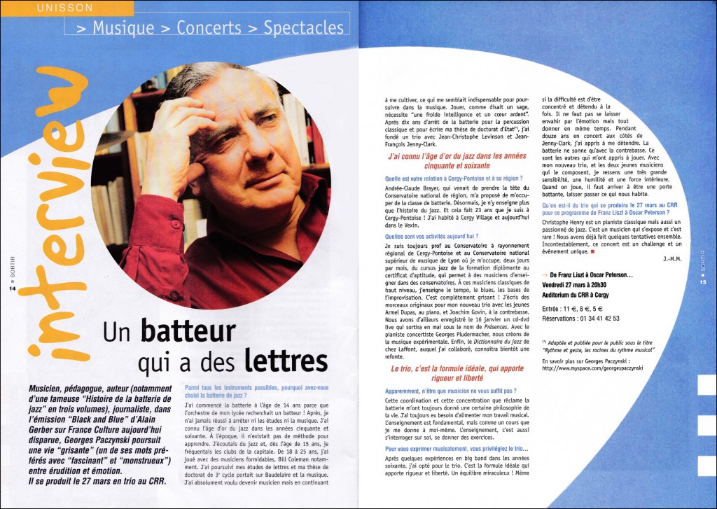 Unisson (2009) – GEORGES PACZYNSKI